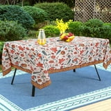 Outdoor Tablecloth with Umbrella Hole for Rectangle Table 60x84inch ...