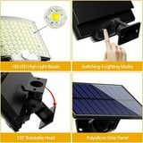 Claoner Solar Lights Outdoor, 106 LED 3000LM Solar Powered Motion Sensor Flood Lights with ...