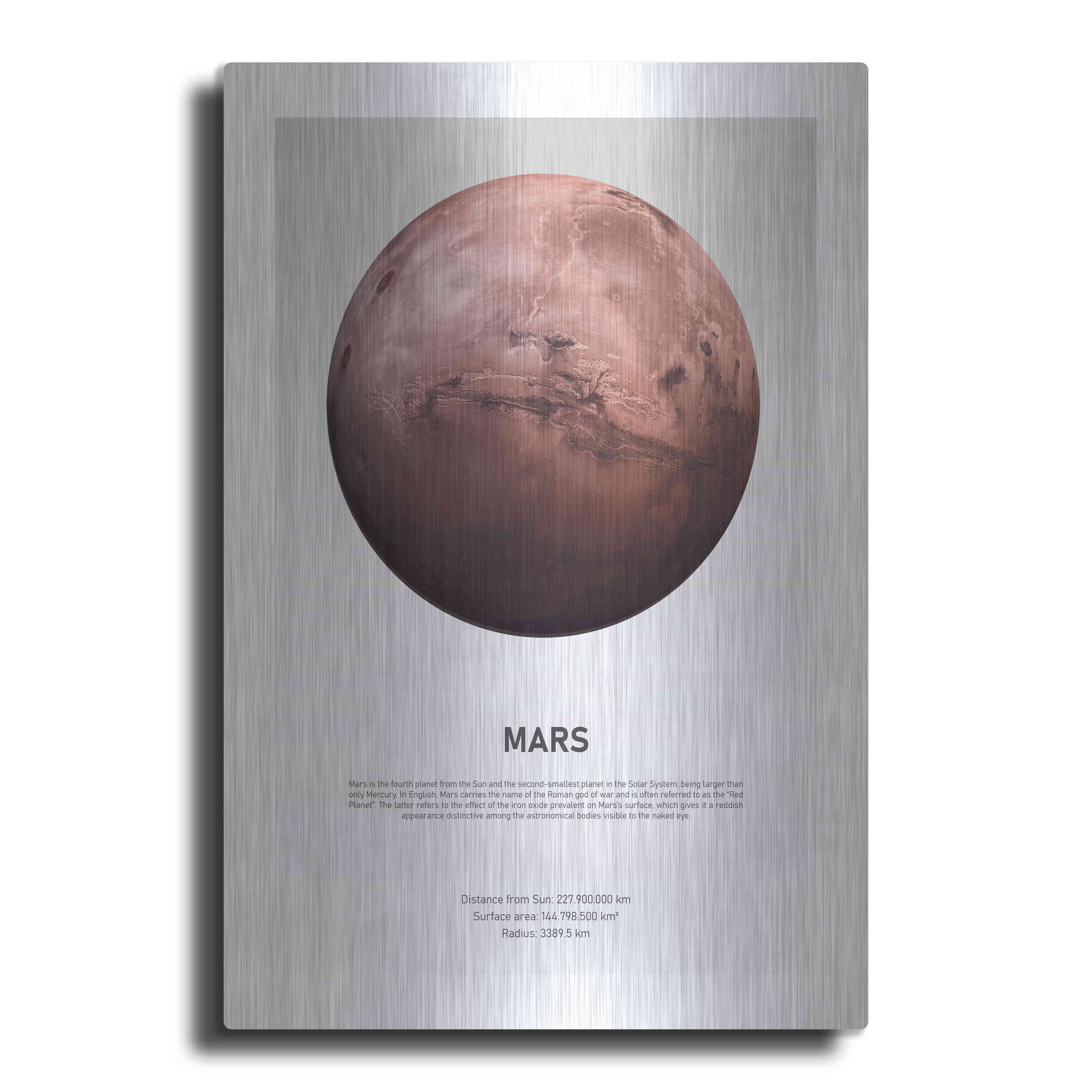 Luxe Metal Art 'Mars Light' by Design Fabrikken, Metal Wall Art, 16"x24 ...