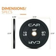 CAP Barbell Olympic Rubber Bumper Plates (Pairs/Singles by sizes ...