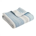 Levtex - Ipanema - Quilted Throw - 50x60in. - Coastal - Blue, Taupe and ...