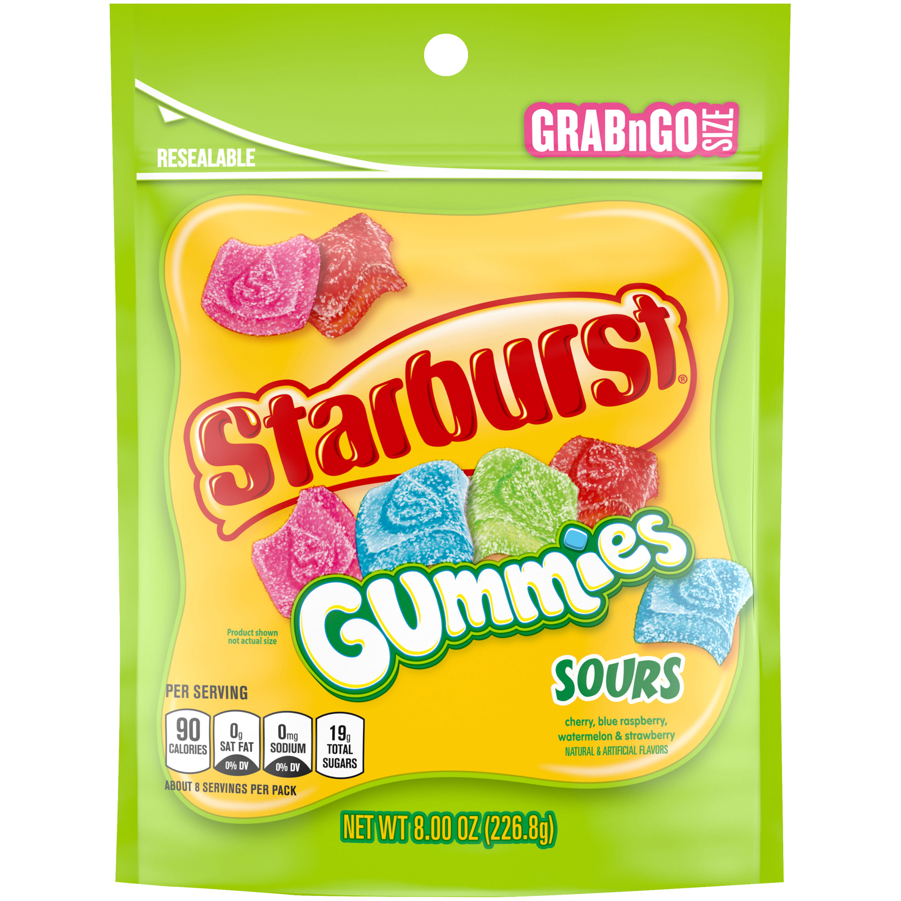 Starburst Sour Gummy Candy Grab N Go 8 Oz Bag Walmart