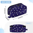 Blue Star Pattern PVC Pencil Case Water-Repellent Clear Window Pencil ...