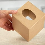4 Unfinished Paper Mache Kraft Tissue Box Covers - Ready to DIY ...