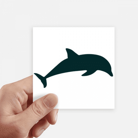 Blue Ocean Streamline Swimng Dolphin Sticker Square Waterproof Stickers ...