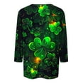 Ayolanni St. Patricks Day Womens Tops Short Sleeve Green Loose Back to ...