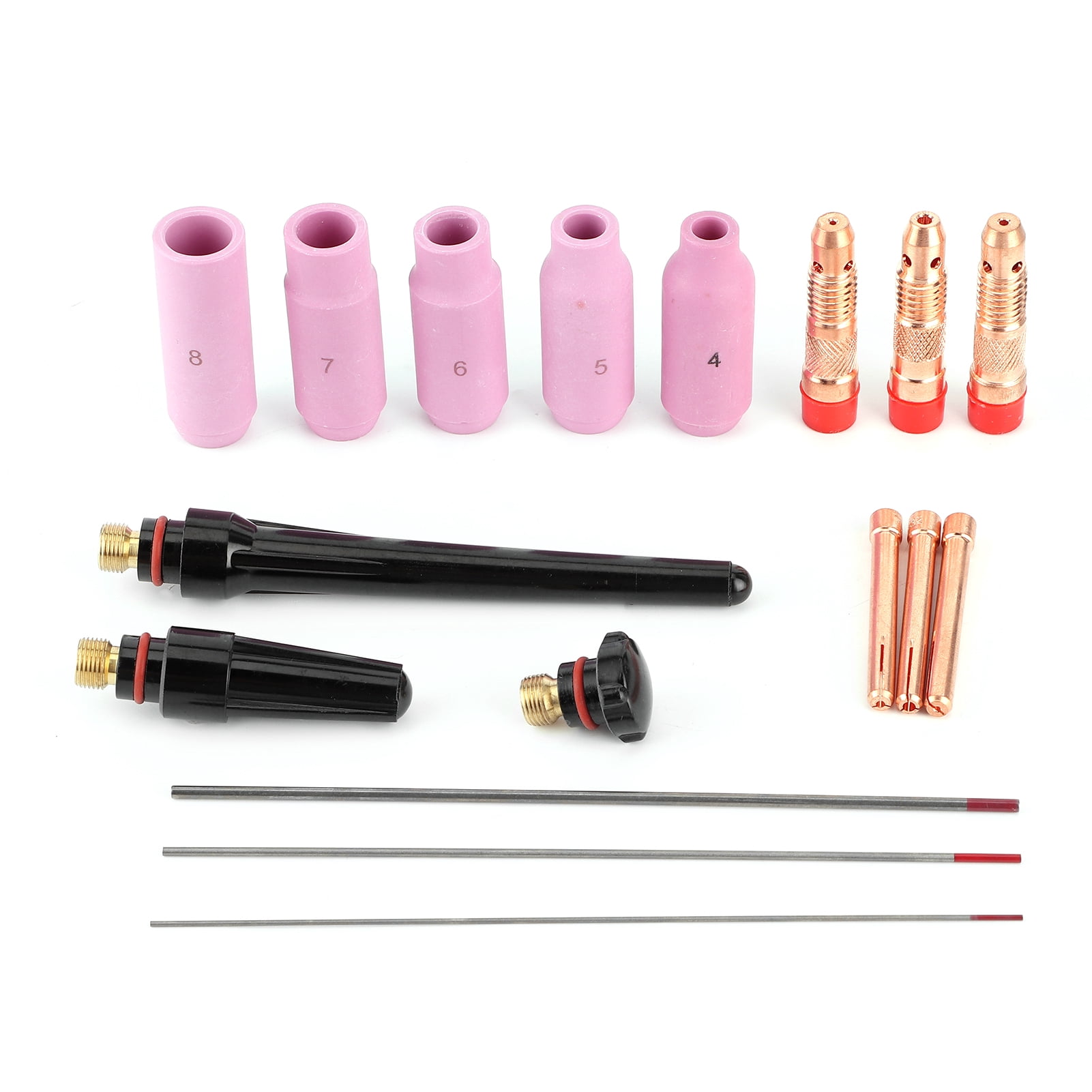 17Pcs Welding Nozzle TIG Welder Contact Tip with Tungsten Wire for ...