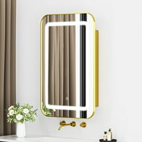 Dalattin Steel Bathroom Medicine Cabinet with LED Light Mirror,Recessed ...