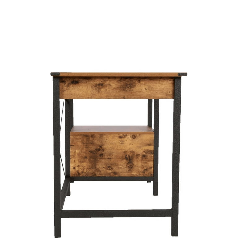Better Homes Gardens Rustic Country Office Desk Weathered Pine Finish