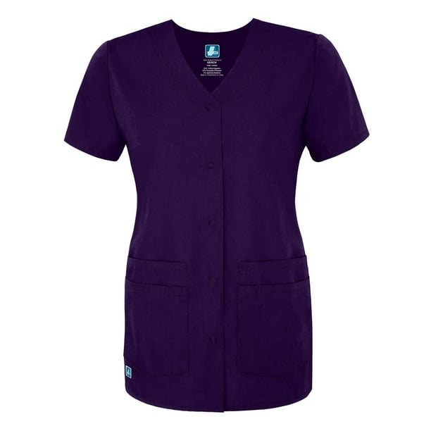 Adar - Adar Universal Scrubs For Women - Snap Front Scrub Top - Walmart ...