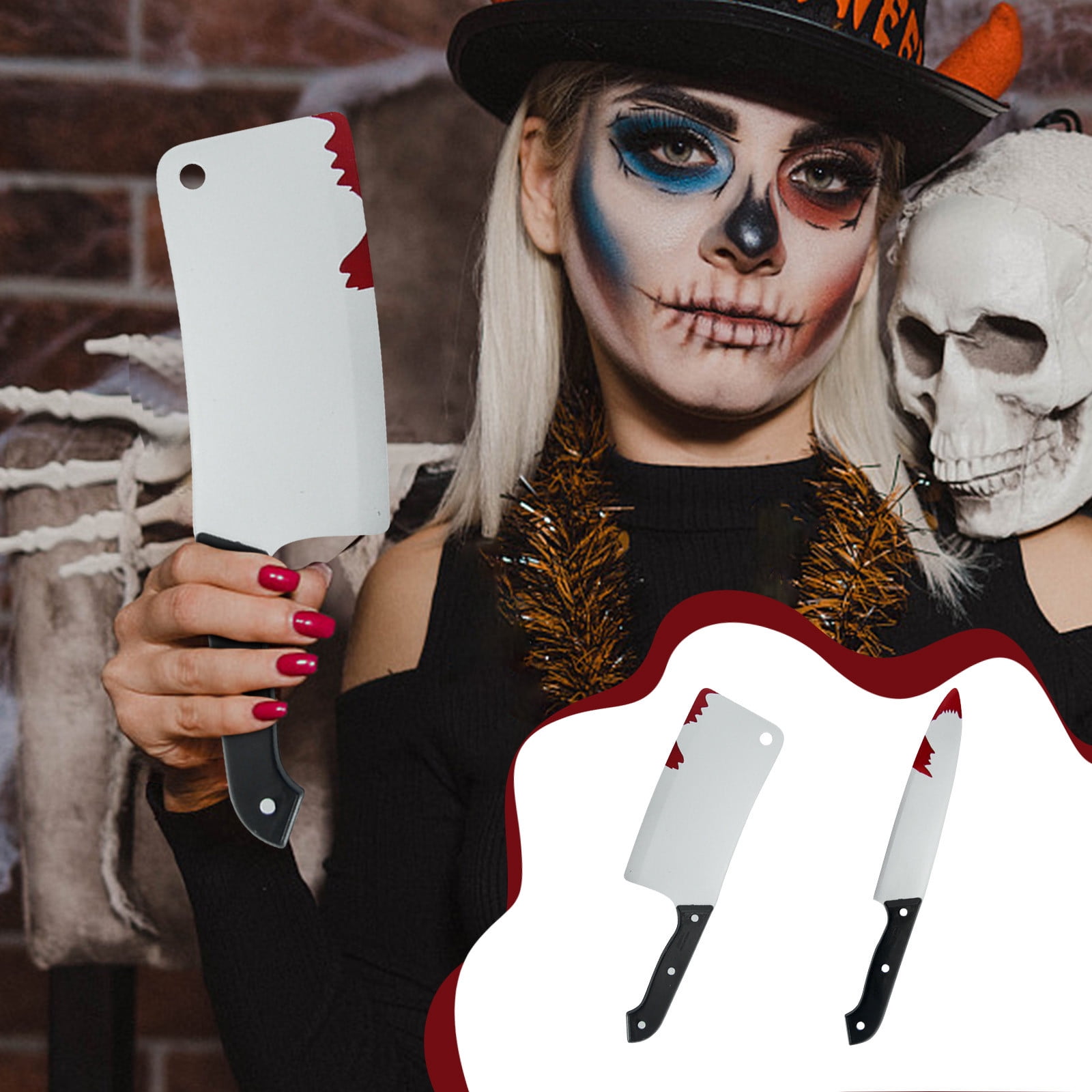 Click here for Blaxill Halloween Horror Knife Prop Set Plastic Fa... prices