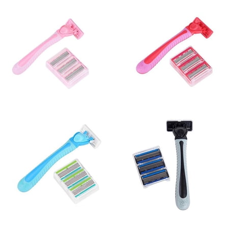 Women Disposable 6-Layers Straight Razor Sharpen Blades Waterproof ...