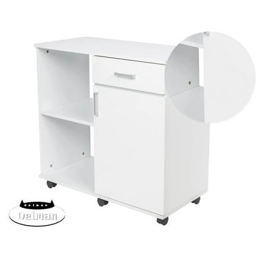 Simply Tidy's White Modular Mobile Chest- Rolling Cabinet with Drawers ...