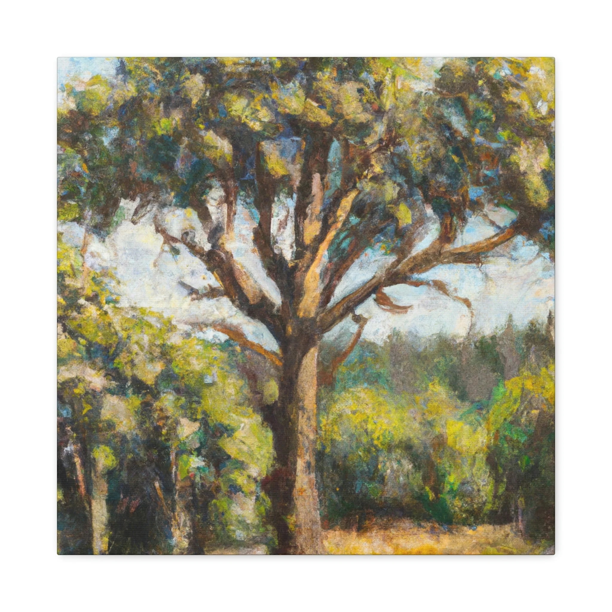 Oak Tree By Moonlight - Canvas - Walmart.com