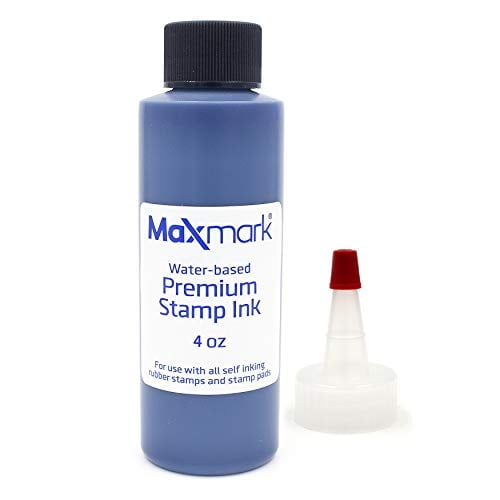 MaxMark Premium Refill Ink for self Inking Stamps and Stamp Pads, Blue ...