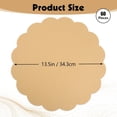 60 Pcs Disposable Kraft Paper Placemats, 13.5 Inch Round Scalloped ...