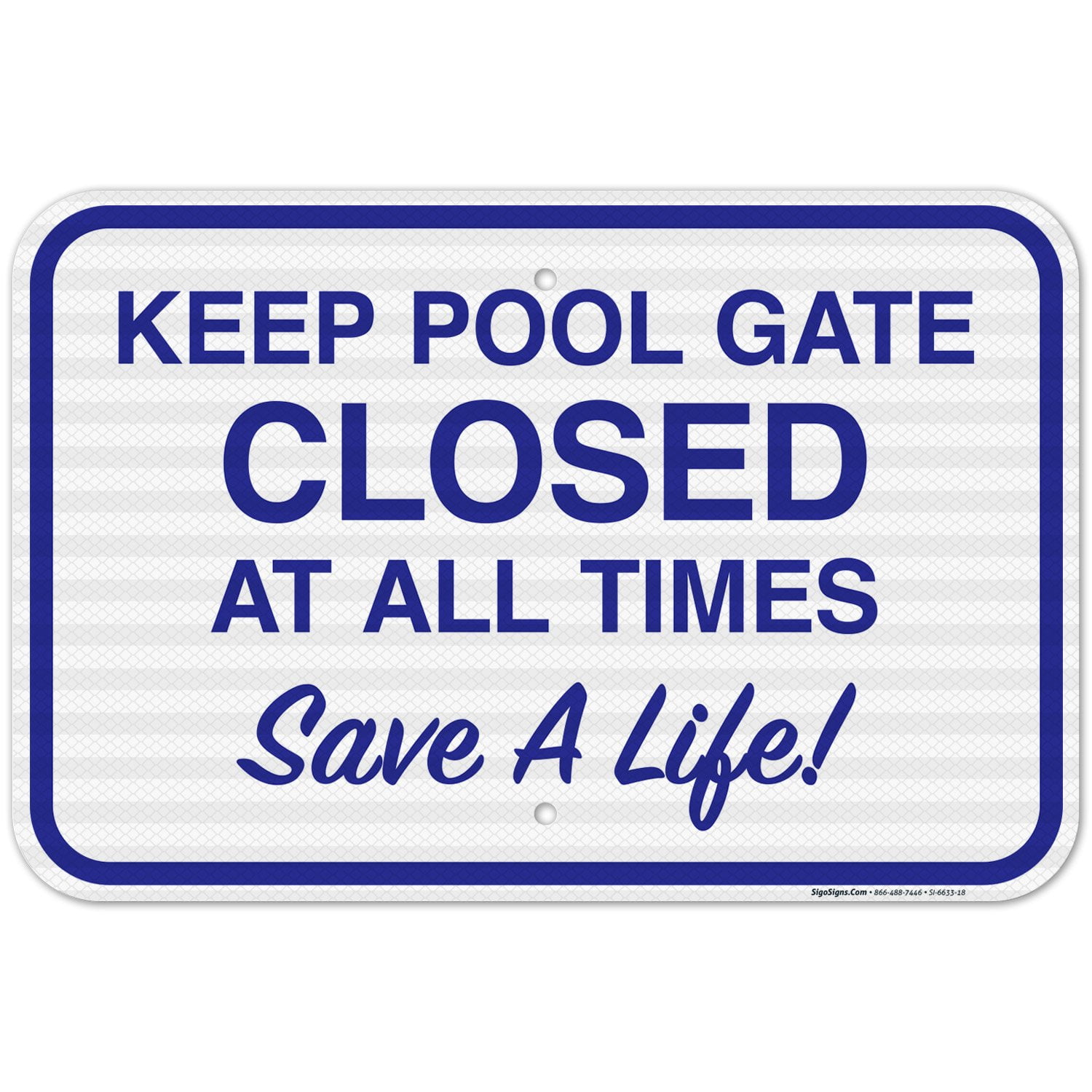 Keep Pool Gate Closed At All Times Sign, Pool Sign, - Walmart.com
