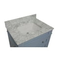 Eleanor 30" Bathroom Vanity with Powder Blue Cabinet and Carrara Marble ...