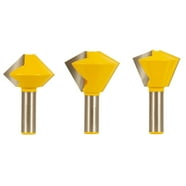 Yonico 22.5 Degree Lock Miter Glue Joint Router Bit Set - 1/2" Shank ...