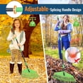 Plastic Leaf Rake with Adjustable 73'' Handle-Lightweight&Anti-Break ...