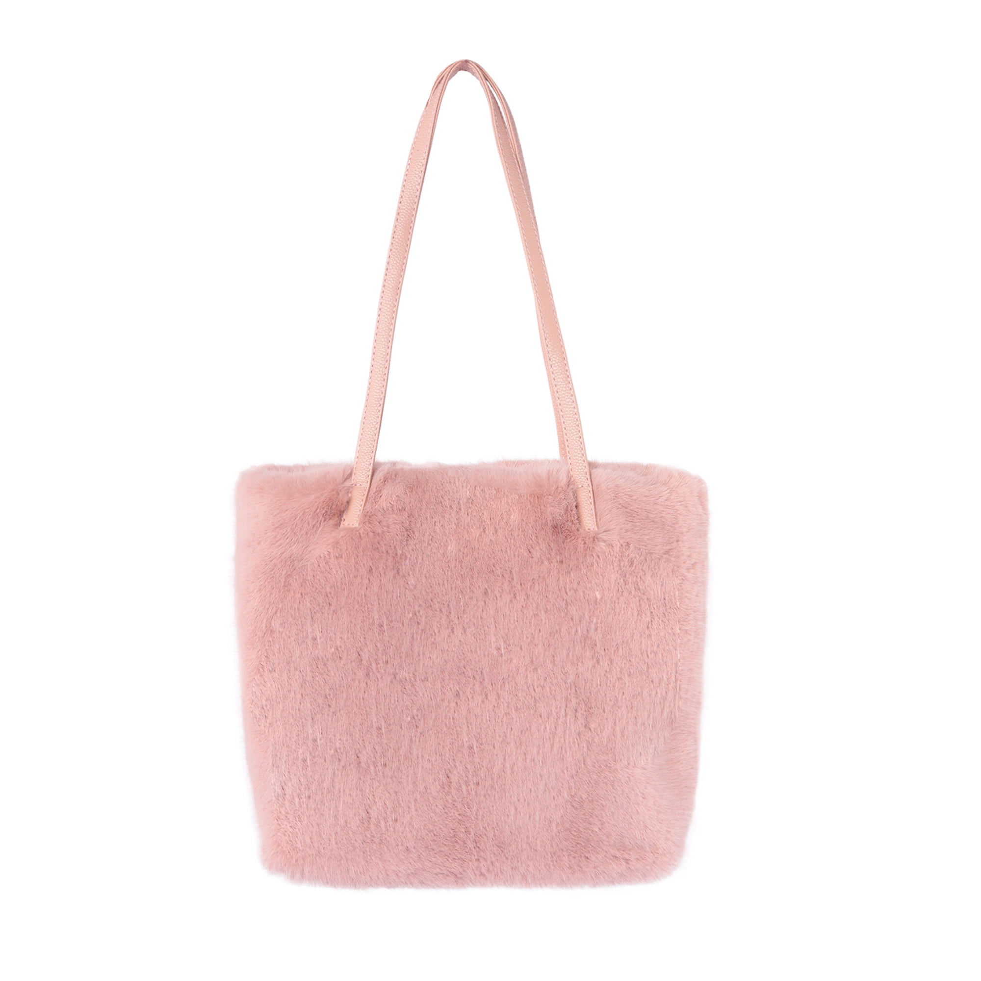 Vogue Cloud Faux Fur Tote Bag Purses for Women Plush Handbag Fuzzy ...