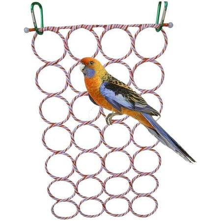 Cotton Rope Ladder Hammock Toy for Bird Parrot Parakeet Cockatiel ...
