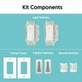 2 Pack Wall Light Switch with Remote Control Single Pole One-Way Wall Switch 2.4G Bluetooth ...