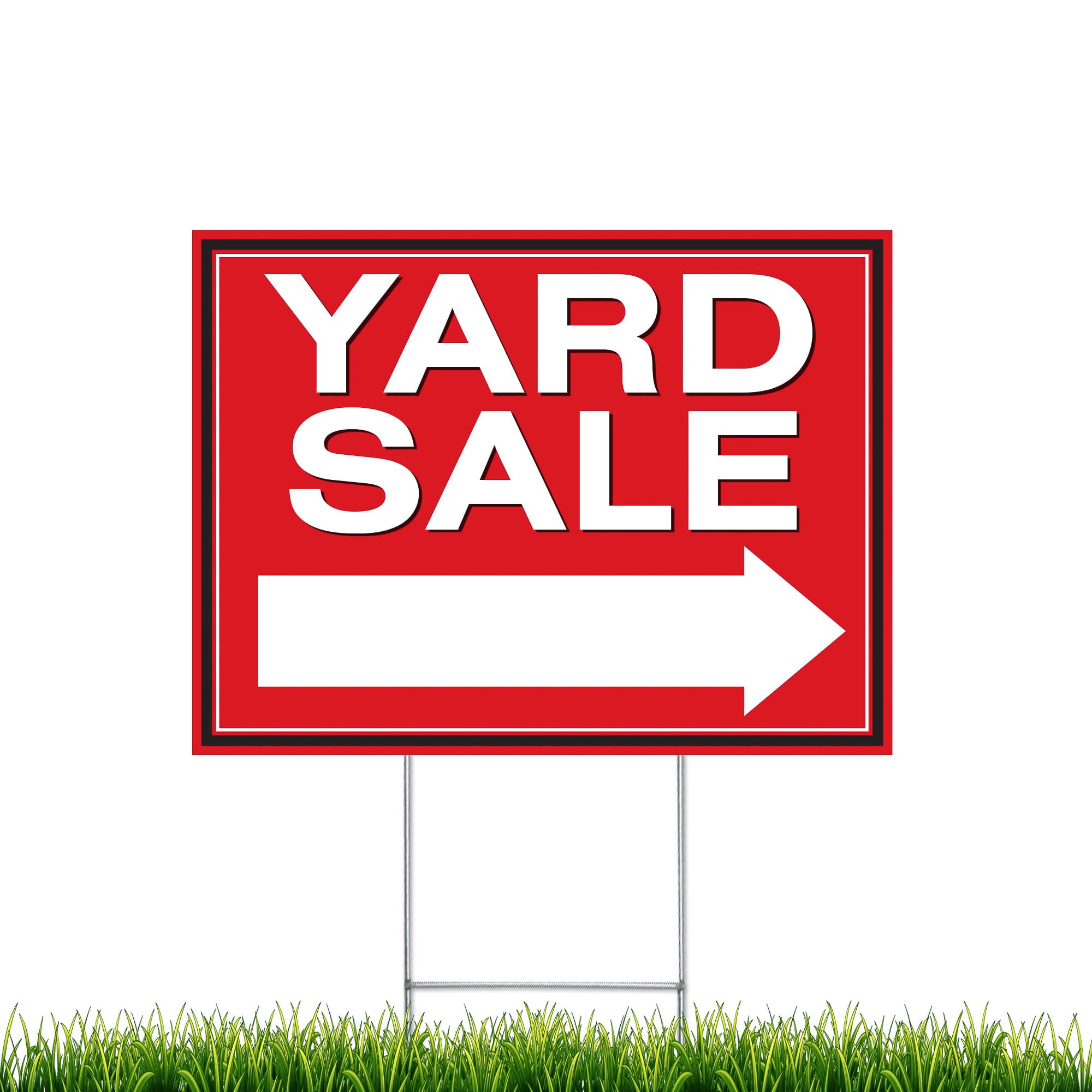 NEXT LEVEL SIGNS Lawn Stand | Yard Sale | Double Sided 24"x18" | Metal ...