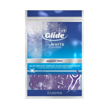 Oral-B Glide 3D White Floss Picks Radiant Mint, 75CT Pack of 6 ...
