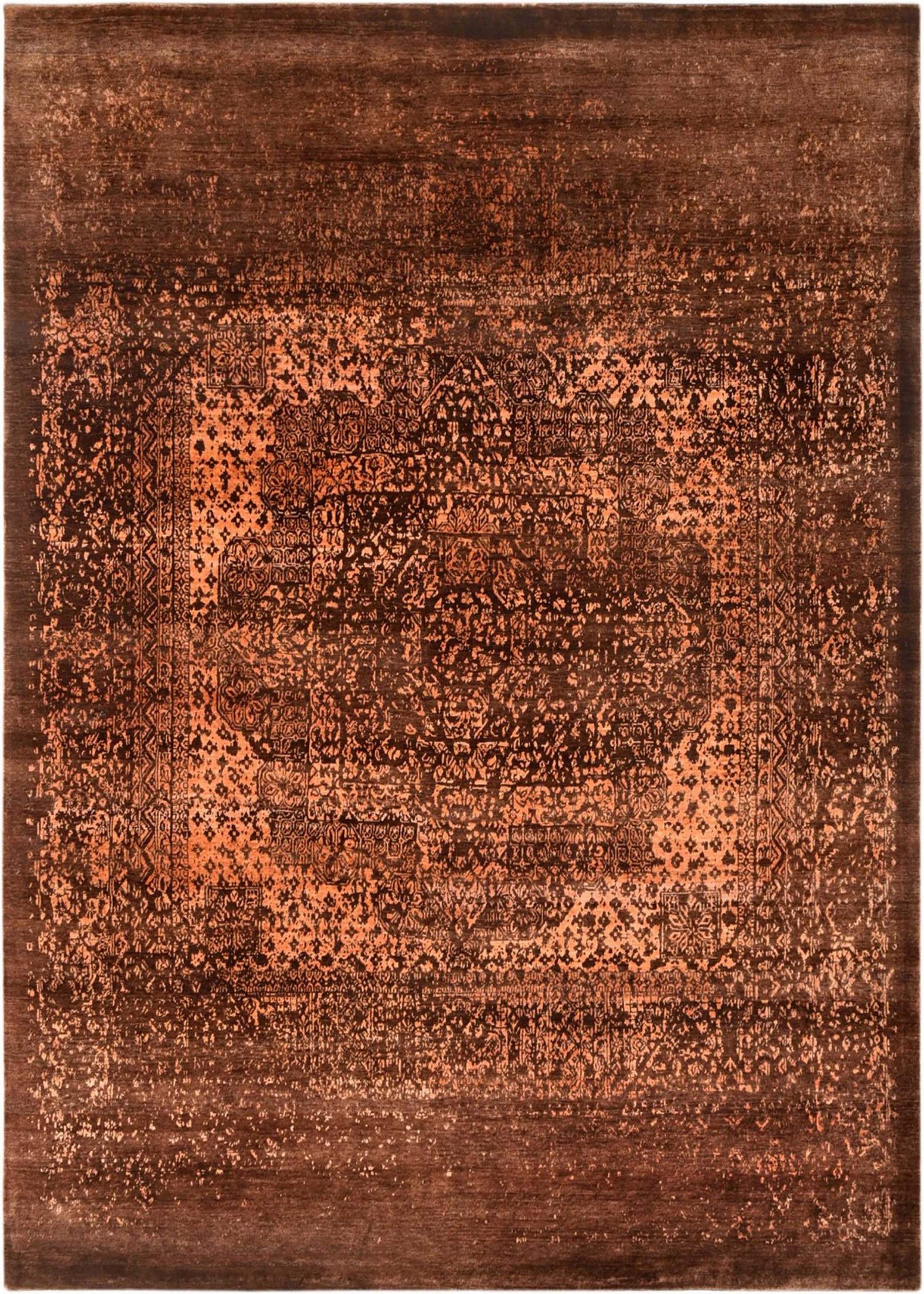 Ahgly Company Indoor Rectangle Mid-Century Modern Dark Red Oriental ...