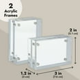 Double Sided Small Display, 2 Pack Acrylic Picture Frames 2x3, Wallet ...
