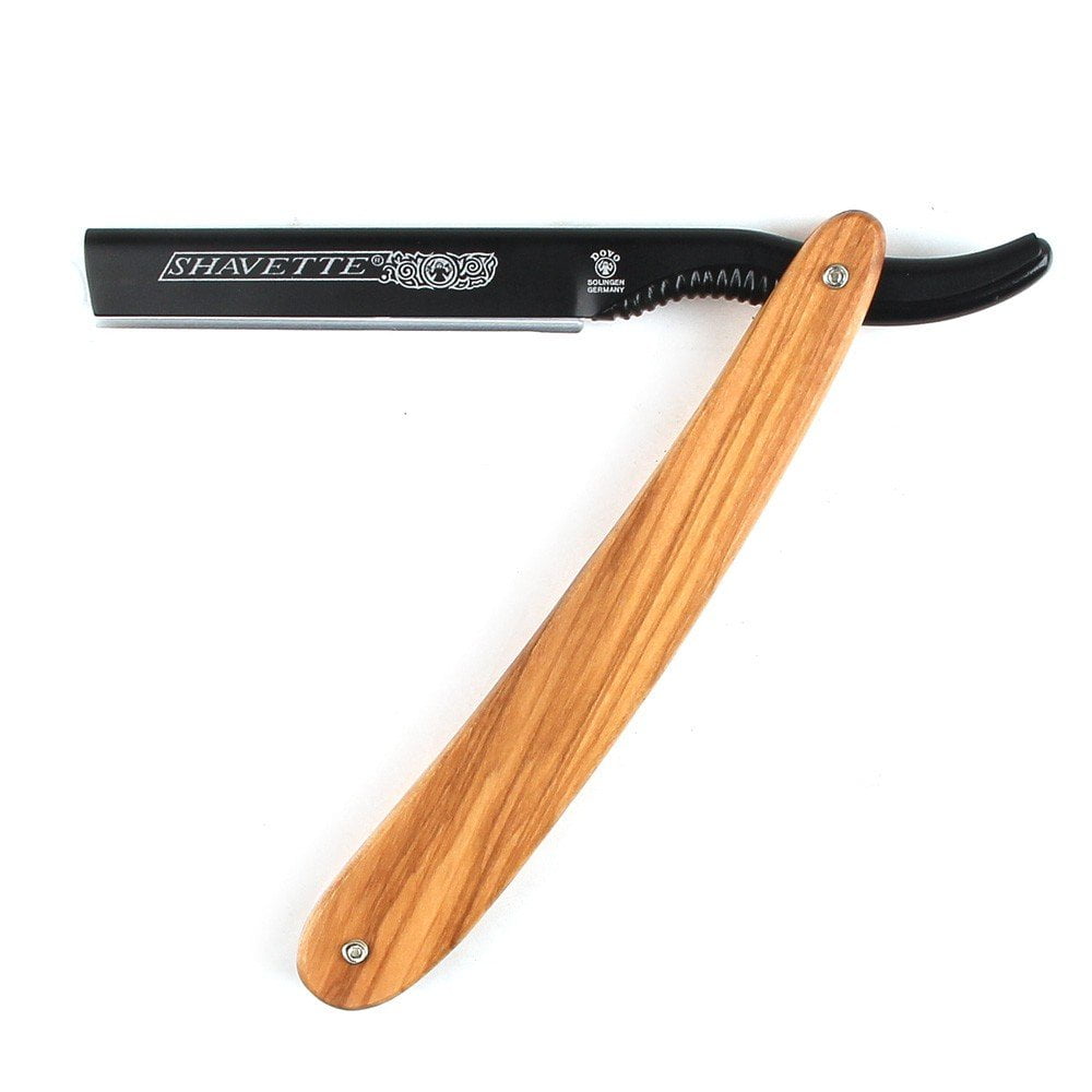 Dovo Shavette Straight Razor - Beautiful OliveWood Handle - Walmart.com