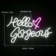 High-Quality LED Neon 'Hello Gorgeous' Light Sign: Ideal for Events and ...