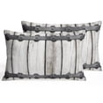 Barn Door Pillow Covers Set of 2, Vintage Grey Farmhouse Rivet Beige ...