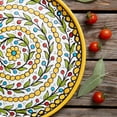 Ceramic Palestine Colorful Vine Yellow Dinner Plate - Walmart.com