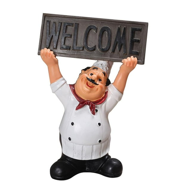 Resin Decorative Ornaments, Kitchen Decor, Cook Statue, French Chef ...