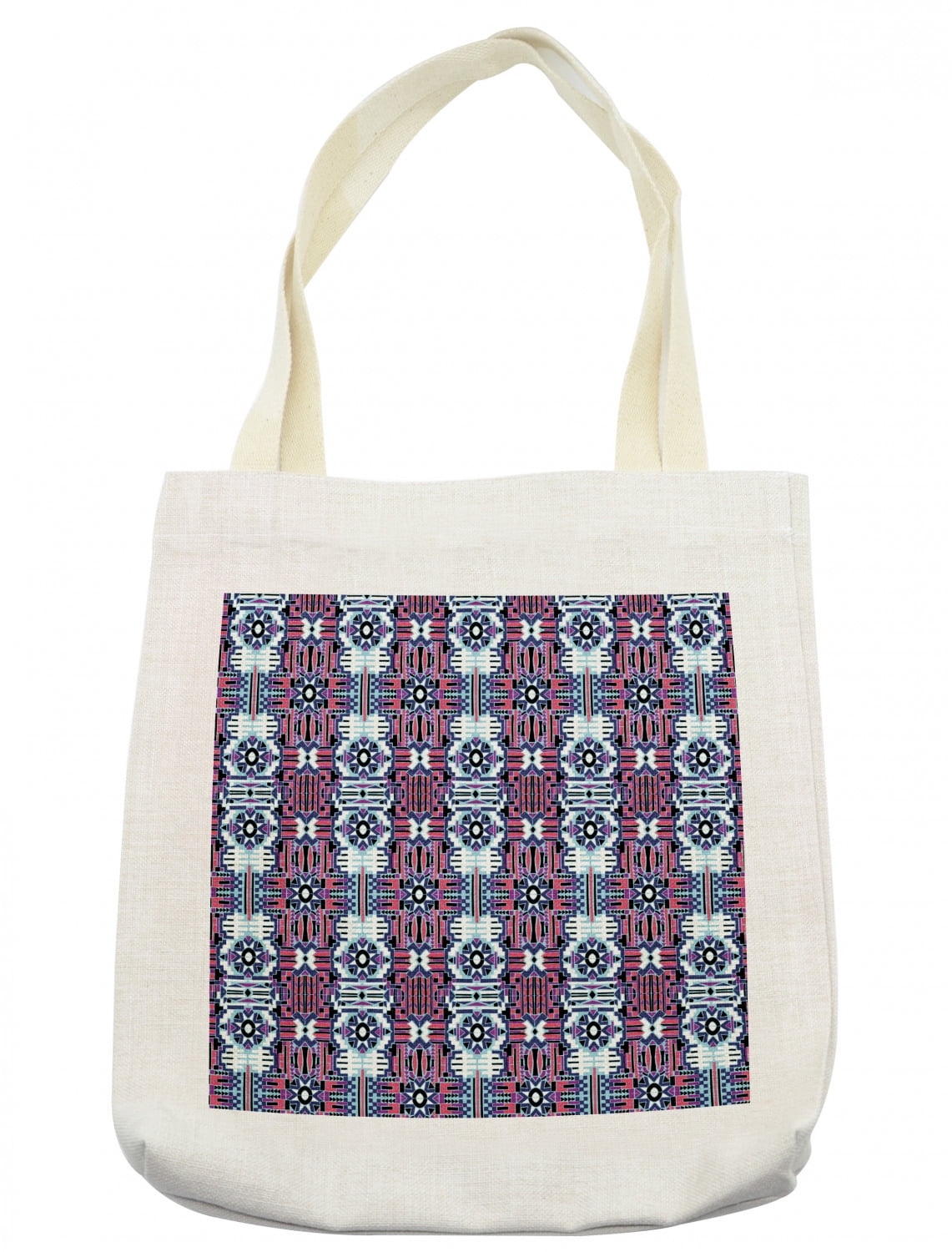 Aztec Tote Bag, Rhythmic Abstract Modernized Primitive Tribal Print ...