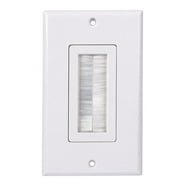 Flush Telephone Line Wall Plate Modular 4 Conductor White Carded ...
