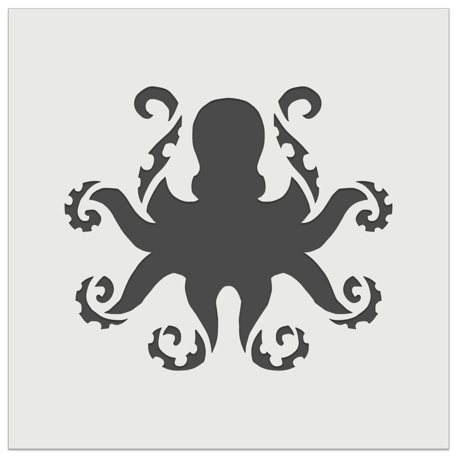 Octopus with Twisting Tentacle Arms DIY Cookie Wall Craft Stencil - 5.5 ...