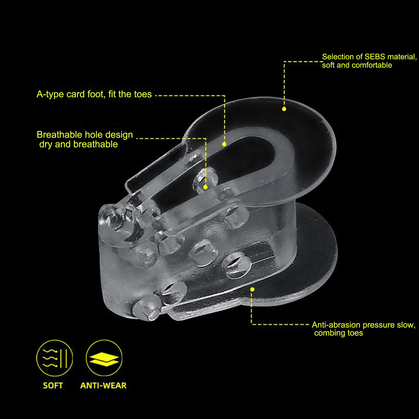 Buy Fridayparts Toe Orthosis,Toe Splitter, Thumb Outer Turntormor Foot ...