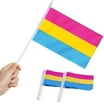 Anley Pansexual Pride Miniature Flag 5x8 inches Handheld Stick Flag (1 ...