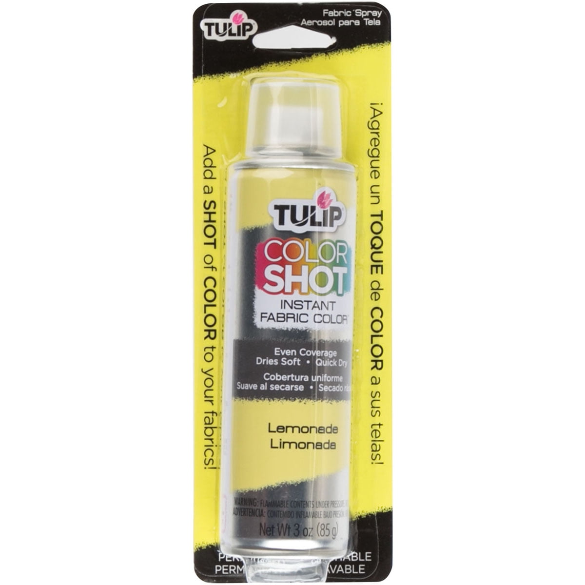 Tulip Color Shot Instant Fabric Color Spray 3oz-Lemonade - Walmart.com