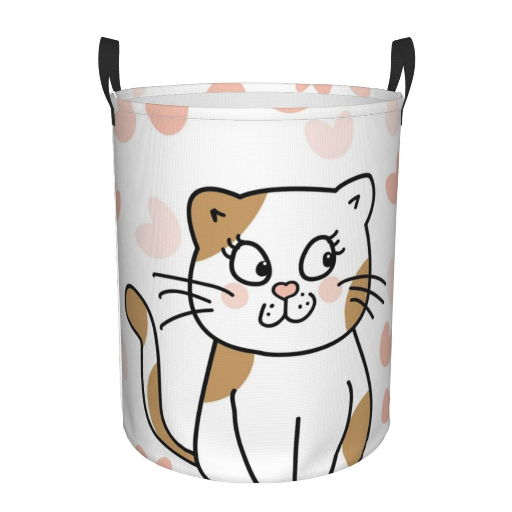 ZICANCN Cat Kitten Cartoon Laundry Basket Organizer , Dirty Clothes ...