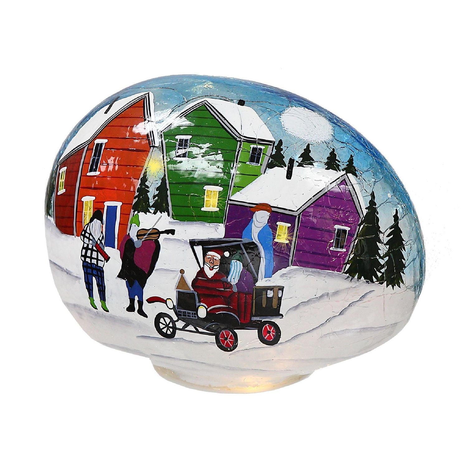 Click here for Ih Casadécor Led Crackled Glass Pebble (Santas Hel... prices