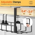 2 Pieces Under Desk Cable Management Organizer with Upgrade Clips, PC ...