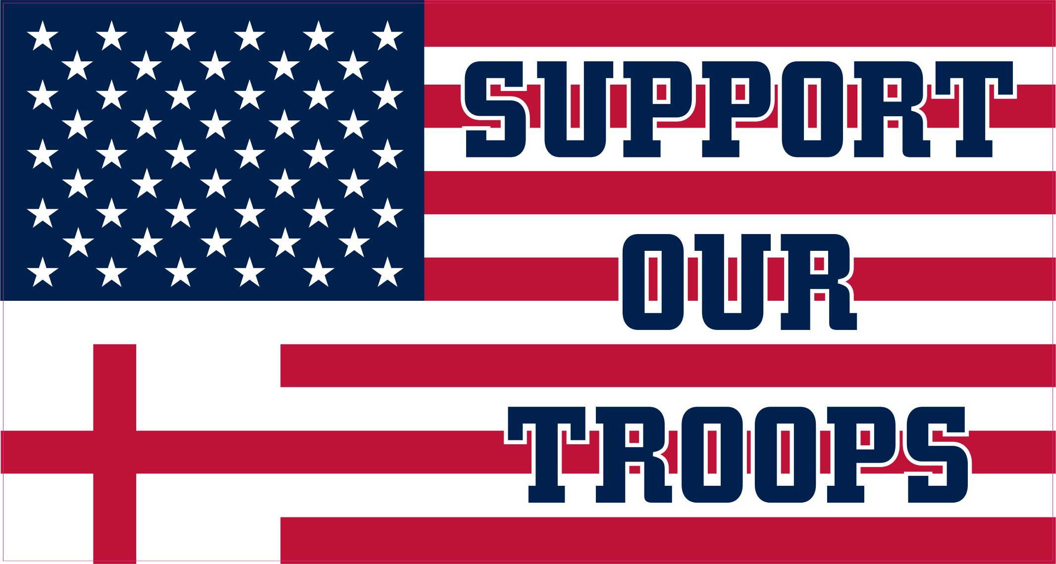 7in x 3.8in Cross US Flag Support Our Troops Magnet - Walmart.com
