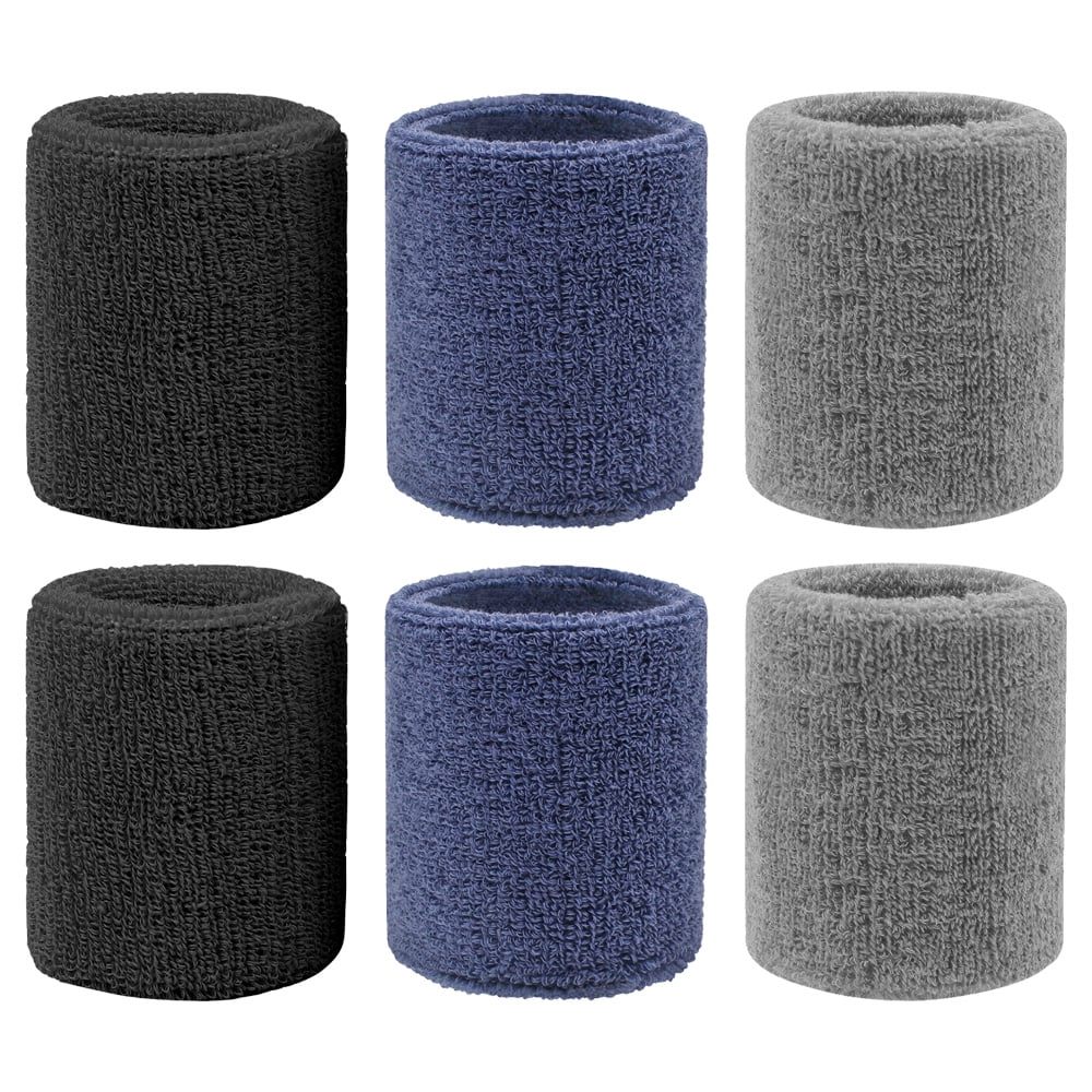 Wrist Sweatbands - Athletic Cotton Terry Cloth Wrist Bands for ...