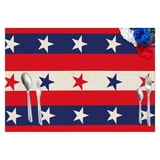 4th of July Placemats Set of 4,Patriotic Memorial Day Placemats for ...
