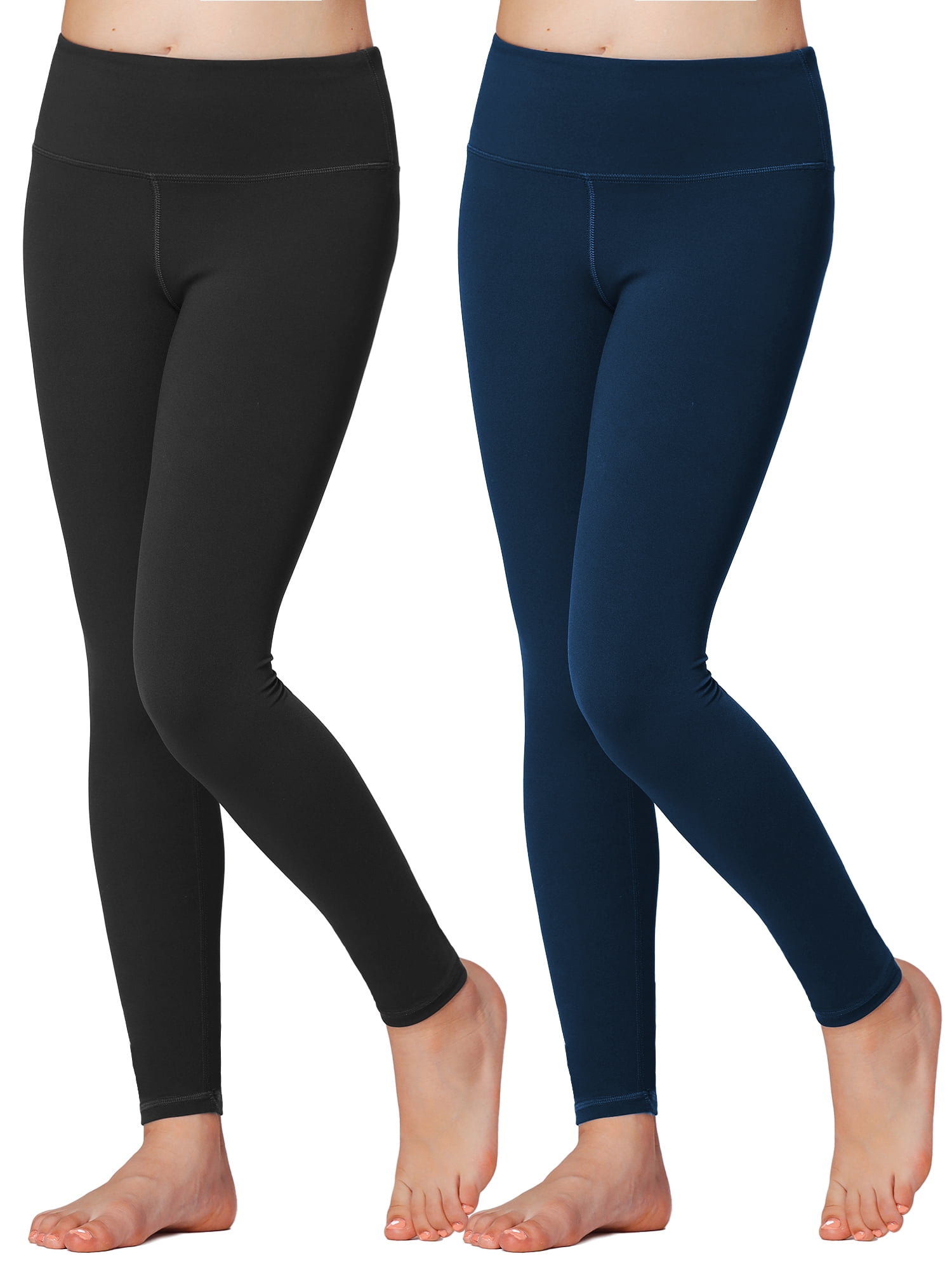 Stelle Girls 2 Pairs Athletic Leggings with Hidden Pockets,Full Legnth ...