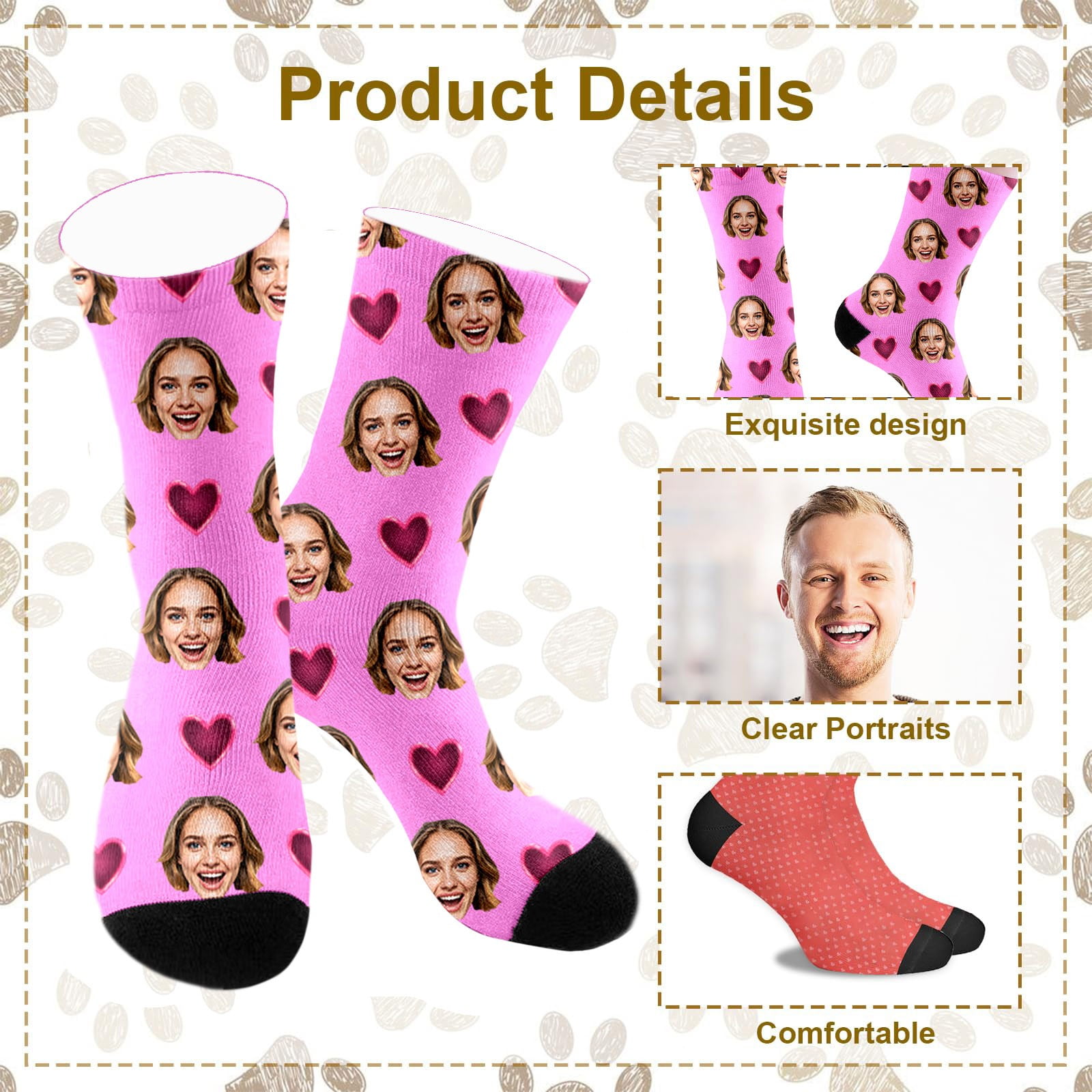 Click here for Svbnaue Personalized Socks With Photo Print Custom... prices